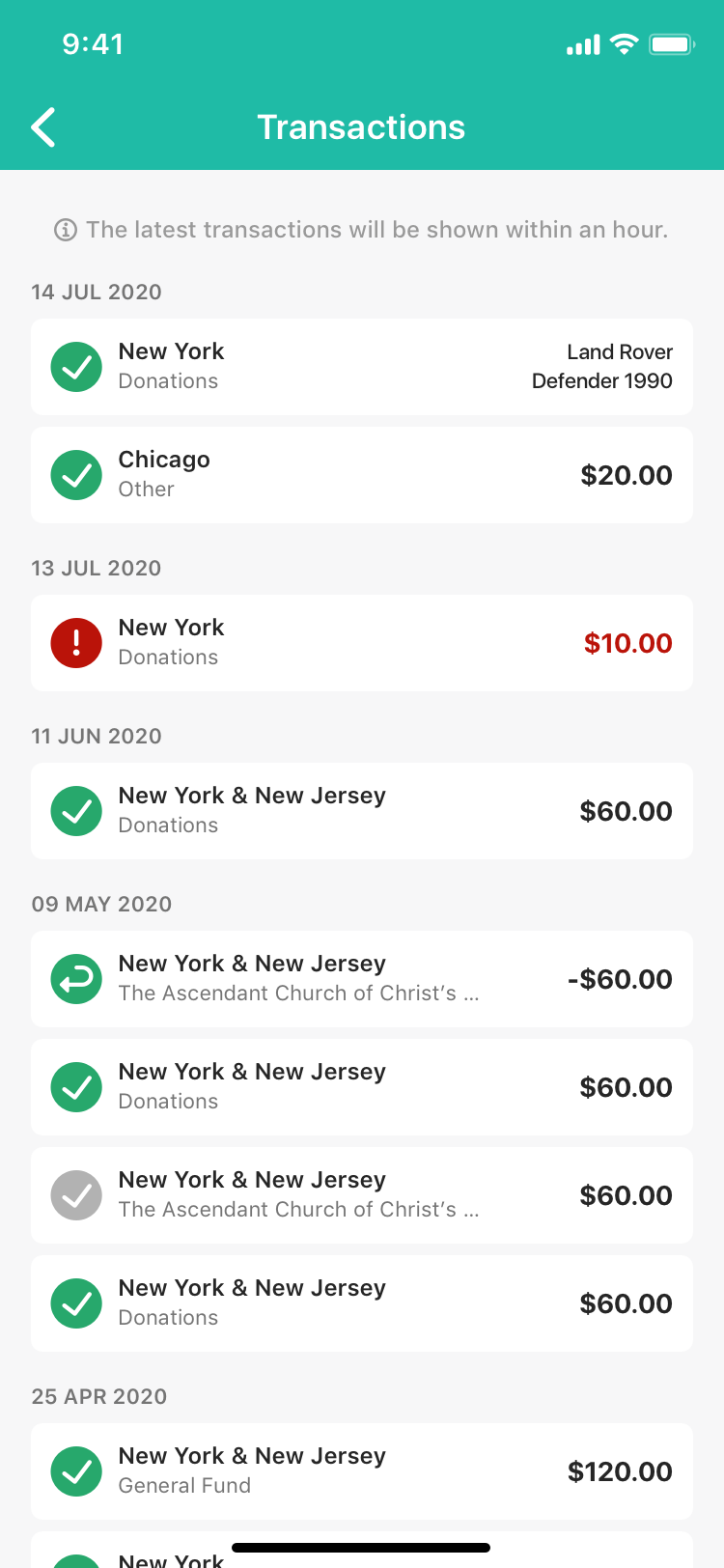 How to View Your Transaction History in the App
