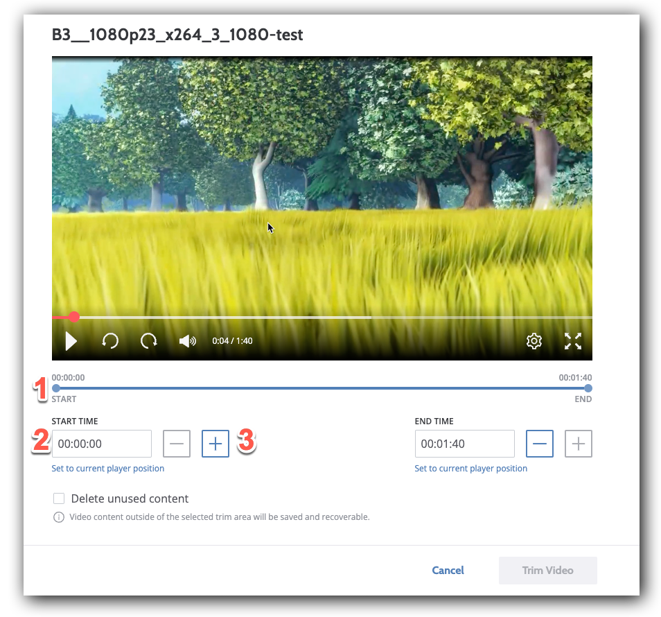 Trim a Library Video