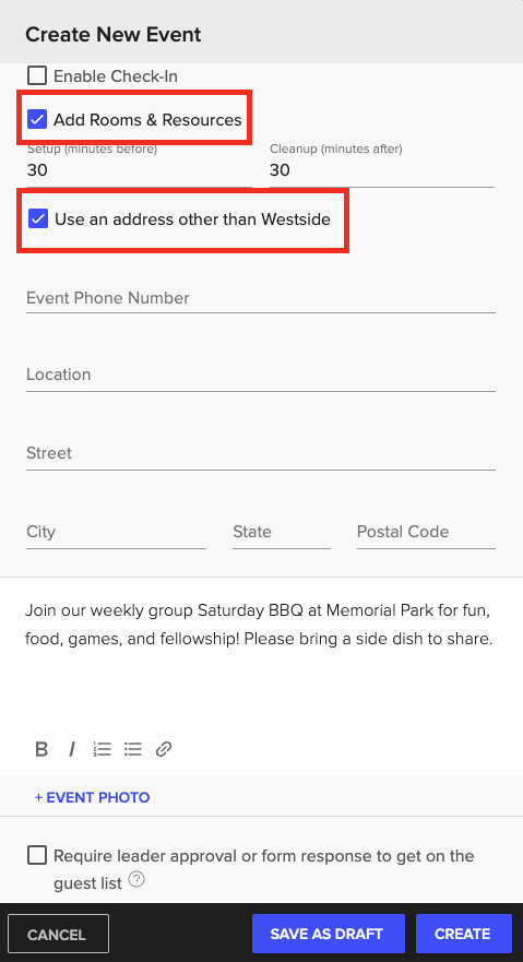 How to Create an Event