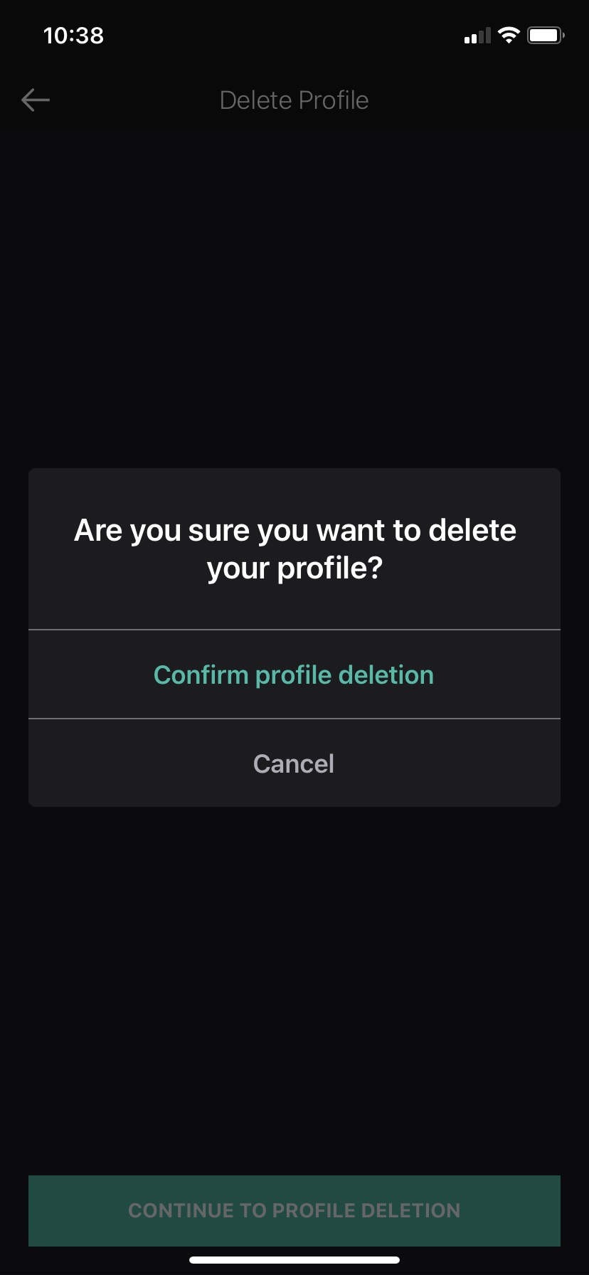 How to Delete Your App Profile