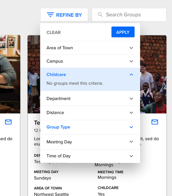 Learning about Public Group Finder