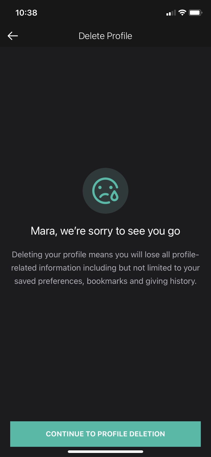 How to Delete Your App Profile